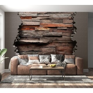 Peel & Stick Wall Mural - Hidden Wood - Removable Wallpaper - Bed Bath ...