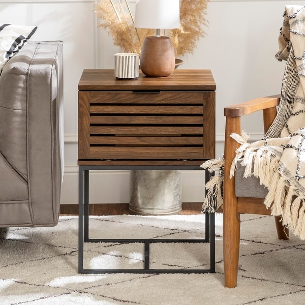 Middlebrook Hilla 18-inch Slat Door Side Table - Set of 2 - Bed Bath ...