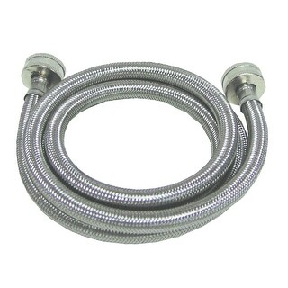 Homewerks 7243-72-34-1 Stainless Steel Washing Machine Hose, 3/4" x 3/4 ...