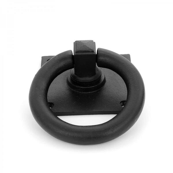 Black Iron Gate Latch 9 in Door Latch Square Base Plate with Mounting ...