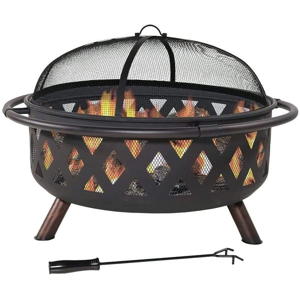 Pyramid Home Decor Sphere Portable Fire Pit Outdoor Garden Wood Burning ...