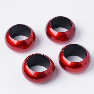 Red Acrylic Napkin Rings Set - Bed Bath & Beyond - 39392742