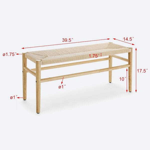 Indoor Bench with Paper Cord - Bed Bath & Beyond - 38139367