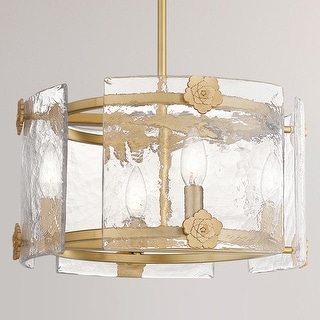 Luxury Cosmopolitan Pendant, 8.5H x 15.75W, with Posh Style, Light Gold ...