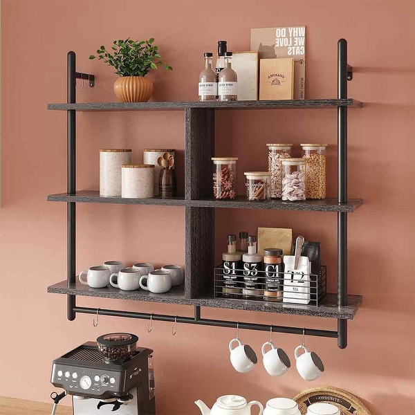 Kitchen wall display shelves store