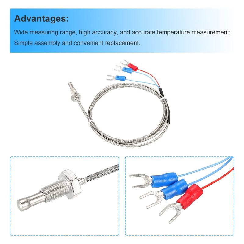 K Type Temperature Sensor M6 Thermocouple 3.3ft -50 to 200°C(-58 to 392 ...