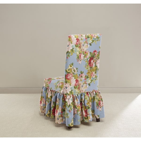 Waverly Juliet Long Dining Chair Slipcover - On Sale - Bed Bath ...