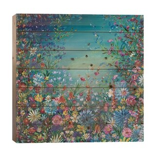 Wild Flora With Agapanthus Print On Wood by Jan Rogers - Multi-Color ...