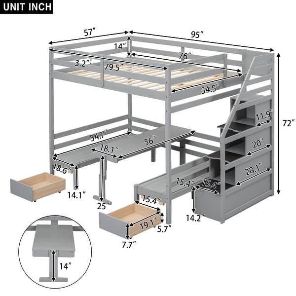 Full over Full Bunk Down Bed Can be Convertible Seats and Table Set ...