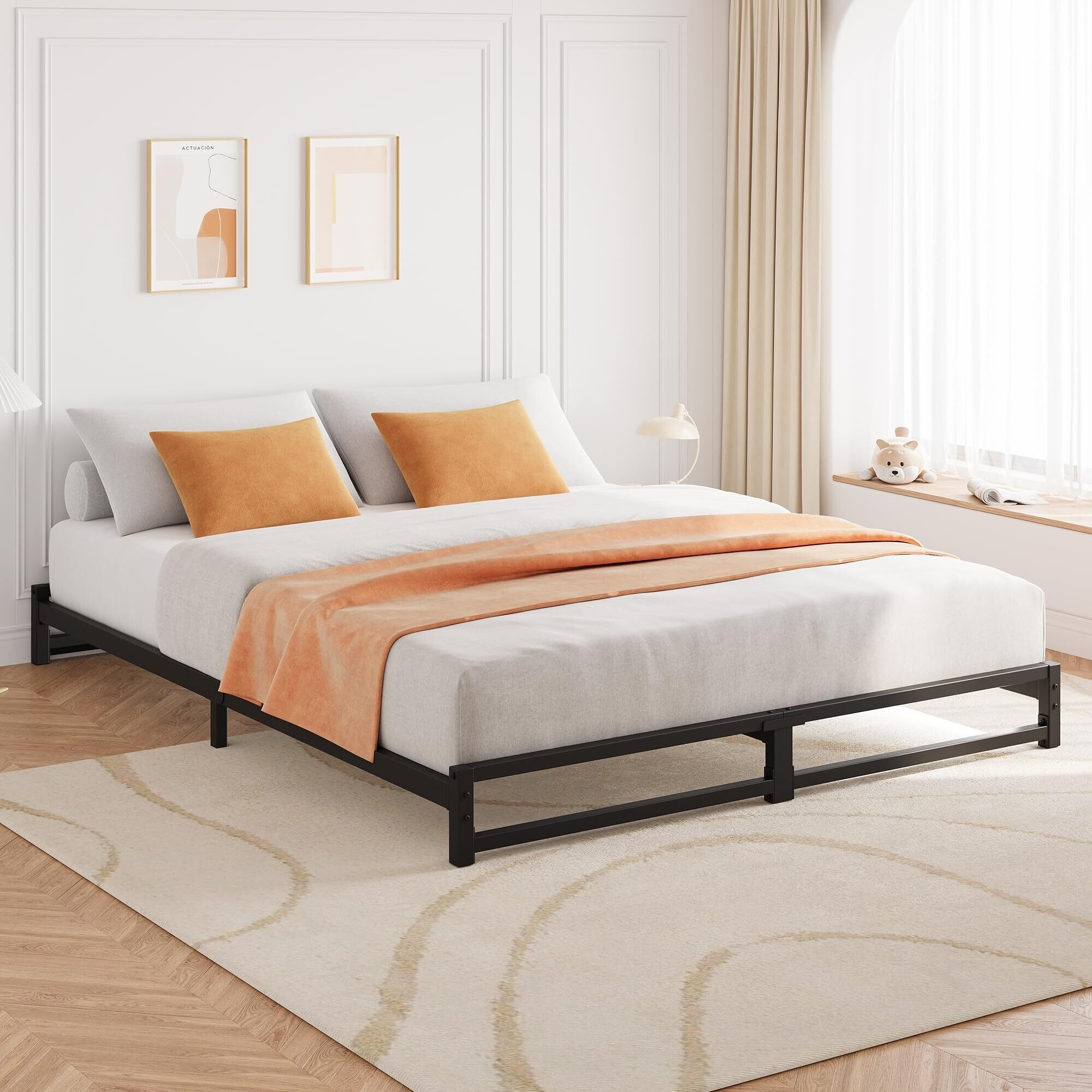 6 inch Full Size Metal Platform Bed Frame