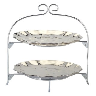 Certified International Silver Coast 2 Tier Rack with 11in Plates - Bed ...