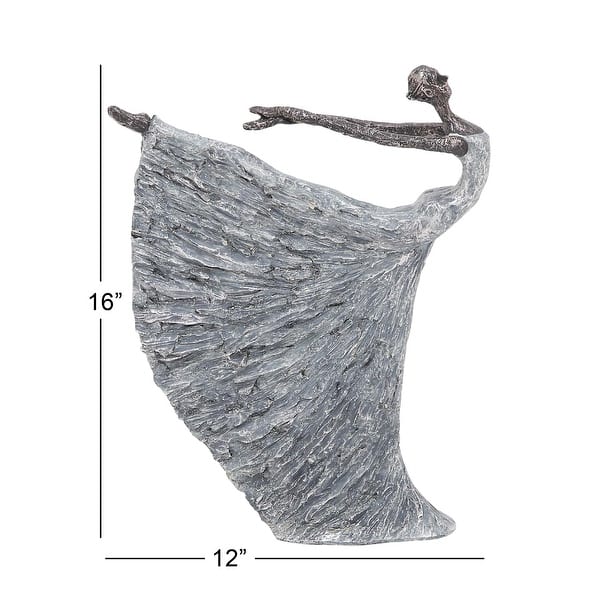 Gray Polystone Dancer Decorative Sculpture - Bed Bath & Beyond - 21181151