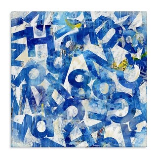 Stupell Blue Typography Collage Canvas Wall Art Design By Laura Gibson ...