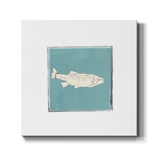 Block Print Fish VIII-Premium Gallery Wrapped Canvas - Ready to Hang ...
