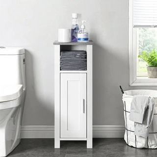 Double Layer Floor Bathroom Narrow Cabinets with Single Door - Bed Bath ...