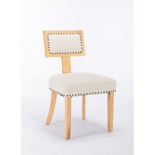 T Back Dining Chairs Set of 2, Beige Reception Areas Visitor Chairs ...
