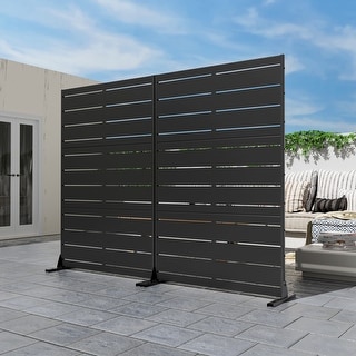 Adams Quad Fold Blinds Black Galvanized Panel Screen - 72"x47" - Bed ...