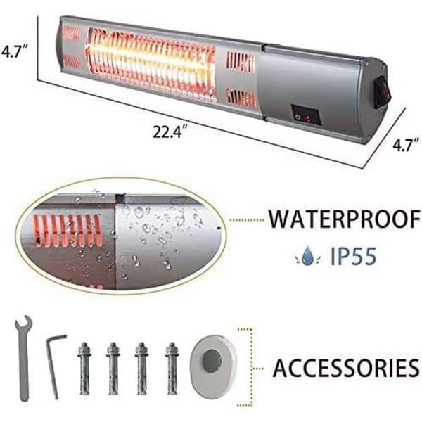 1500W Super Quiet Wall-Mounted Electric Heaters with Remote Control ...