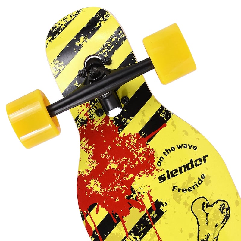 Longboard Skateboard 42 inch Drop Through Deck Complete Maple Cruiser ...