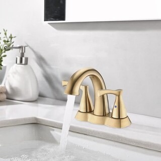 Two Handles Widespread Bathroom Sink Faucet With Pop Up Drain - Bed ...