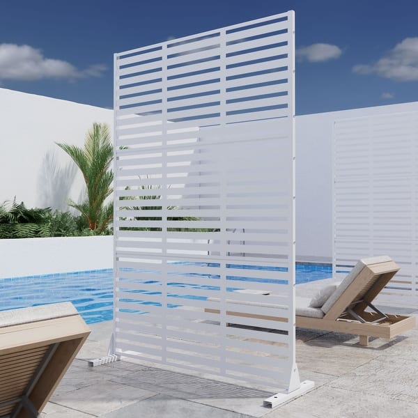 Outdoor Privacy Screen Metal Privacy Screen Panel Free Standing - 72*47 ...