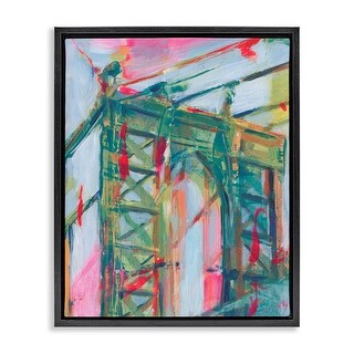 Stupell Bridge Arch Abstraction Framed Floater Canvas Wall Art Design ...