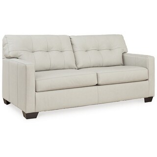 74 Inch Plush Sofa with Tufted Cushion Back, Bracket Legs, Beige ...