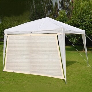 Shatex Patio Awning Breathable Shade Cloth 12x12ft Beige - Bed Bath ...
