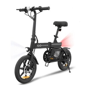 GoPowerBike GoLite Folding Electric Bike 16 mph 30 mile Range - Bed ...