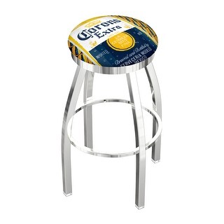Corona (Lbl) 25" Contemporary Swivel Counter Stool with Chrome Finish ...