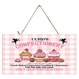 Cupid Confectionary Printed Handmade Wood Sign 10" x 5" - Bed Bath ...