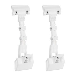 Adjustable Plastic Sign Clip Merchandise Rotatable Bending Clip 2 Pack ...