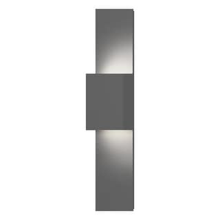Flat Box 2-light ADA Textured Gray LED Outdoor Up/Down Panel Wall ...