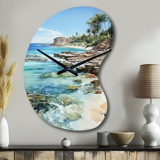 Beach Photo Tropical Paradise III - Coastal Beach Wall Clock in ...