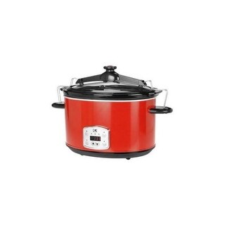 Kalorik SC-41175-R Red 8 Qt Digital Slow Cooker with Locking Lid - Bed ...