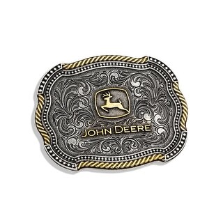 Montana Silversmiths Western Belt Buckle John Deere Silver Gold A718JD ...