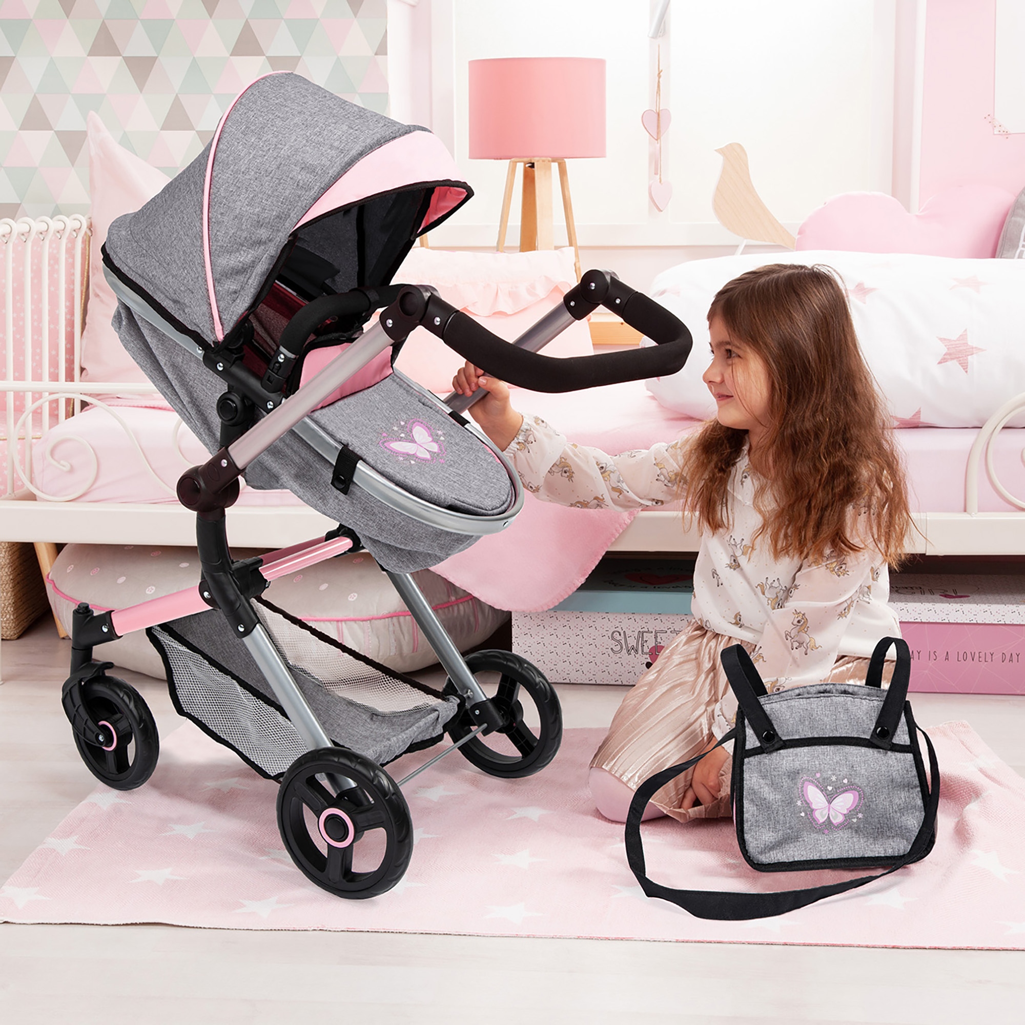 Bayer Dolls Pram City Vario Baby Doll Stroller Dolls Up To 20