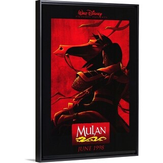 "Mulan (1998)" Black Float Frame Canvas Art - Bed Bath & Beyond - 25521528