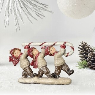 4.5" Resin Children Carrying Candy Cane - Bed Bath & Beyond - 38248533