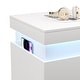 Nightstand with Charging Station and LED Lights, Night Stand with ...