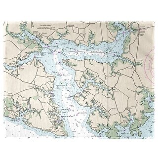 Pungo River, NC Nautical Map Place Mat Set of 4 - Bed Bath & Beyond ...