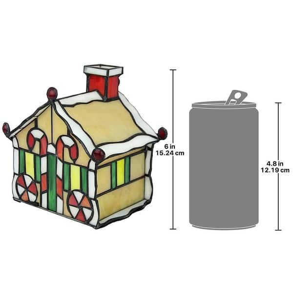 Design Toscano Illuminated Stained Glass Christmas Gingerbread House ...
