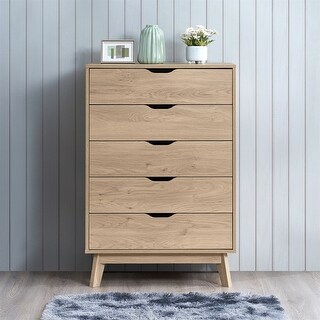 5 Drawer Wood Chest with Slide and Interlock - Bed Bath & Beyond - 41770218