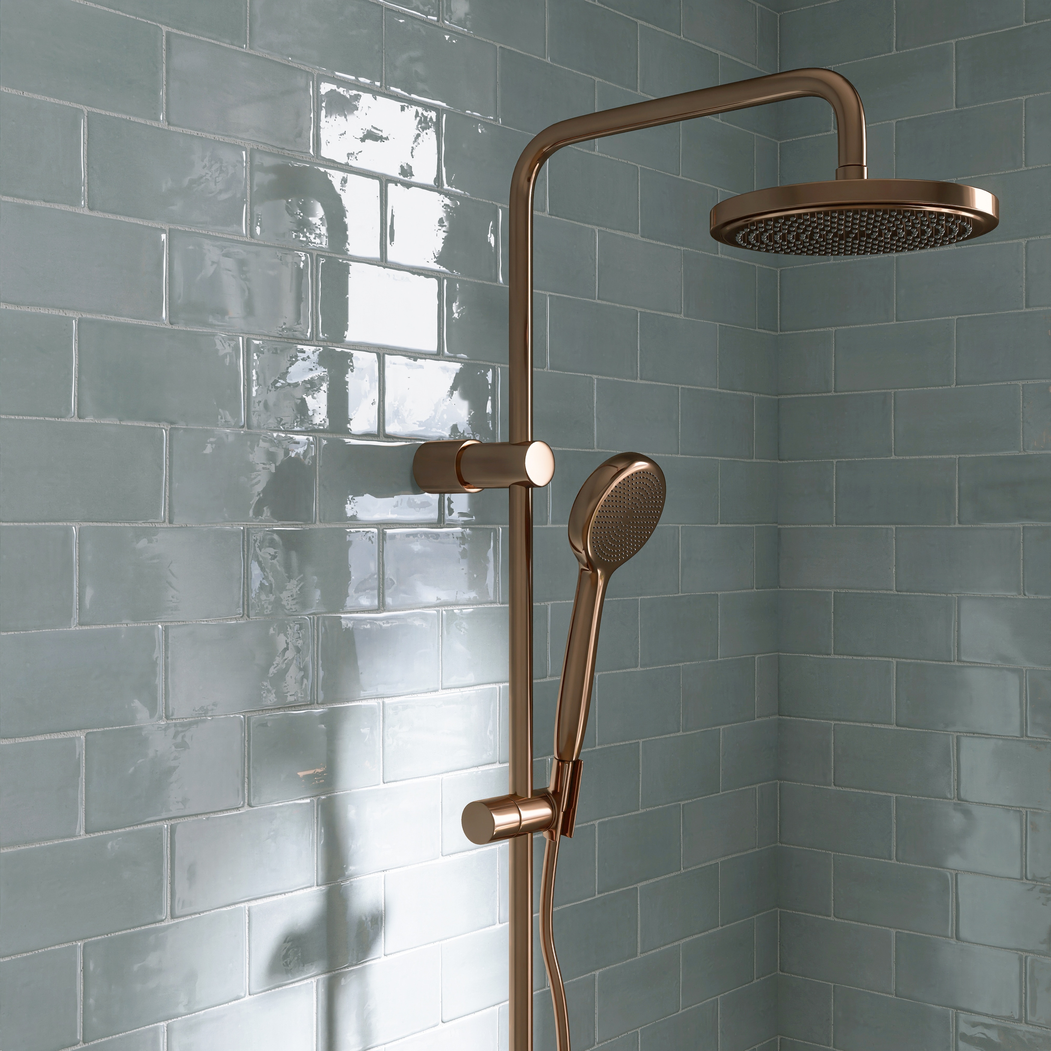 TileGen. New Country 6" x 6" Ceramic in Powder Blue Wall Tile (44 tiles ...