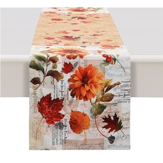 Fall Foliage Table Runner - 13" x 90" - Bed Bath & Beyond - 23590786