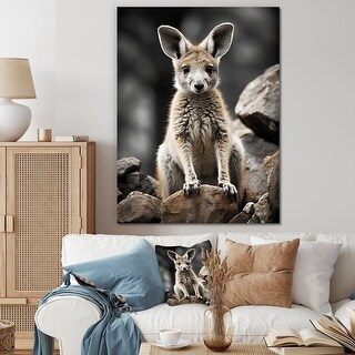 Designart "Kangaroo Bound" Animals Kangaroo Wall Decor - Bed Bath ...