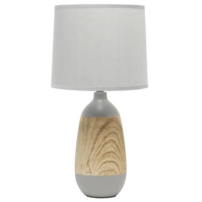 Simple Designs Ceramic Oblong Table Lamp - Overstock - 35422791