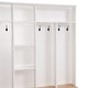Wide Hall Tree Coat Rack Entryway Storage Bench Display Cabinet, White ...