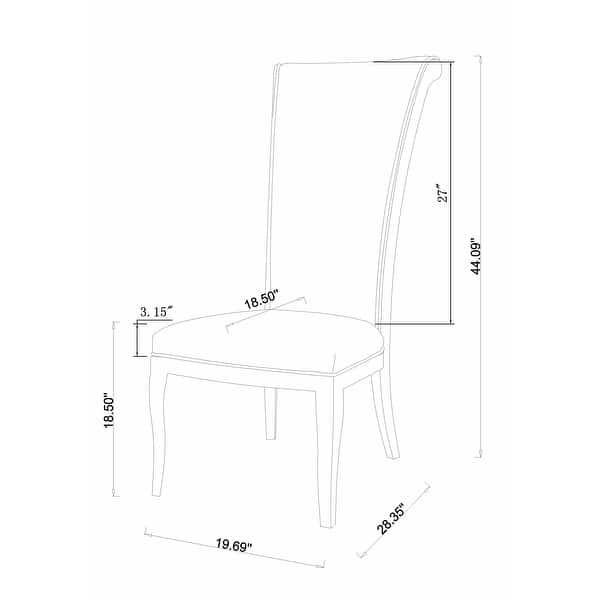 Somette Contemporary Green Velvet High Back Side Chair, Set of 2 ...