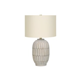 Elegant Transitional Table Lamp with Resin Base and Linen Shade, Ideal ...